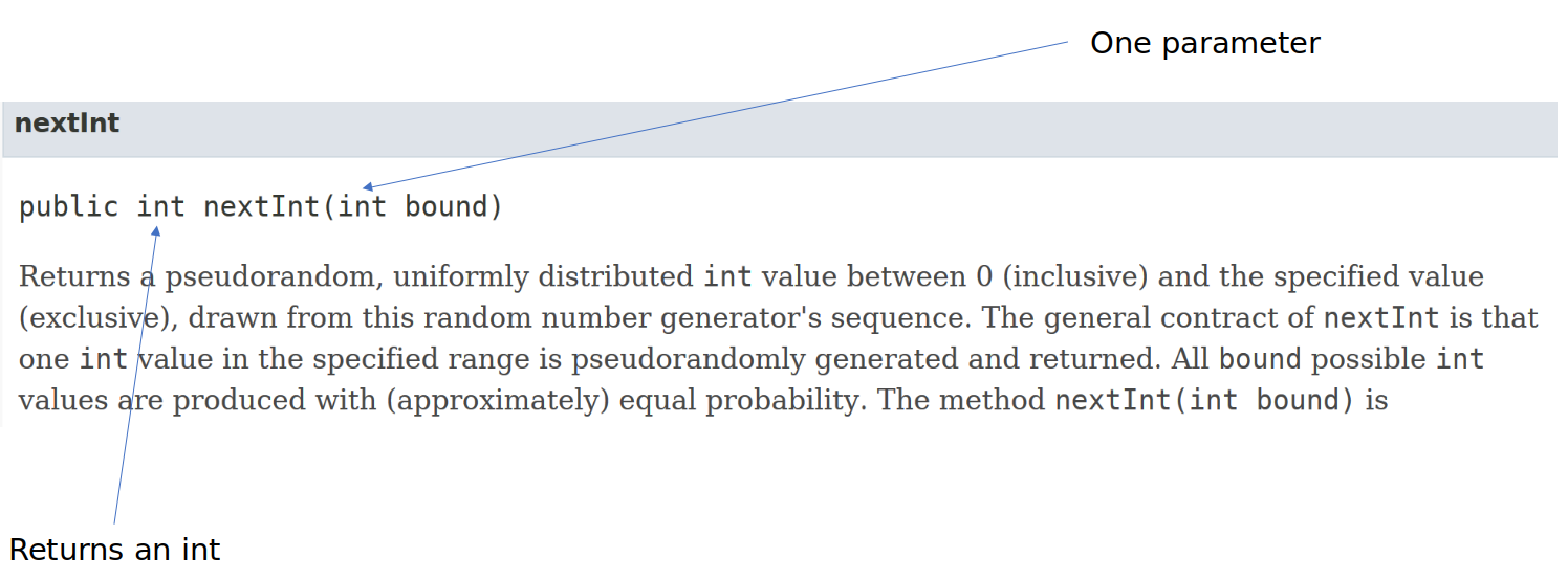 Worked Example Call A Method Of Random