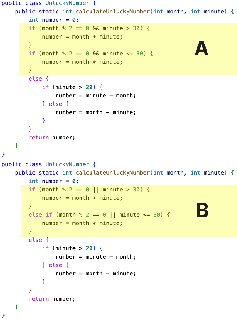Posttest — CS Java