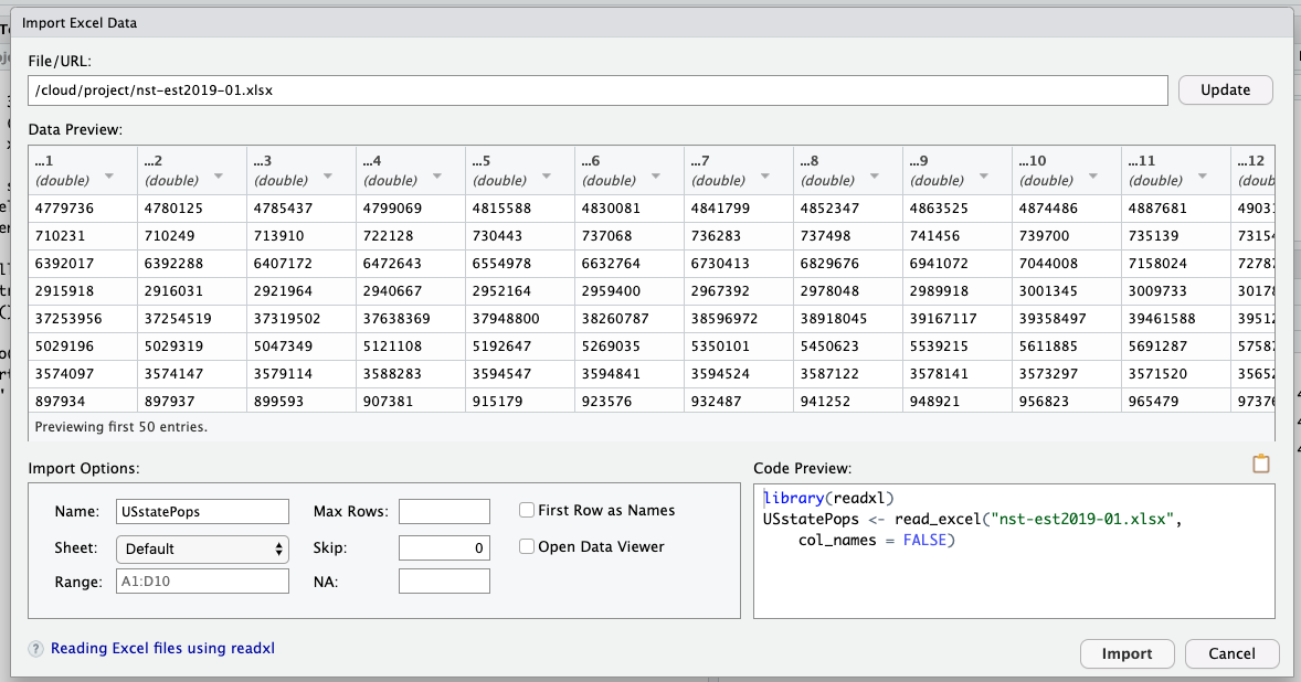 Importing and Preparing Census Data