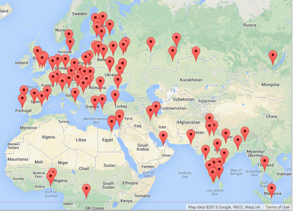 Building a Google map from geocoded data